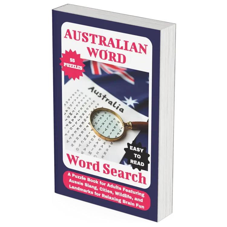 Australian Word Search Puzzle Book – Fun Aussie Themes 🦘